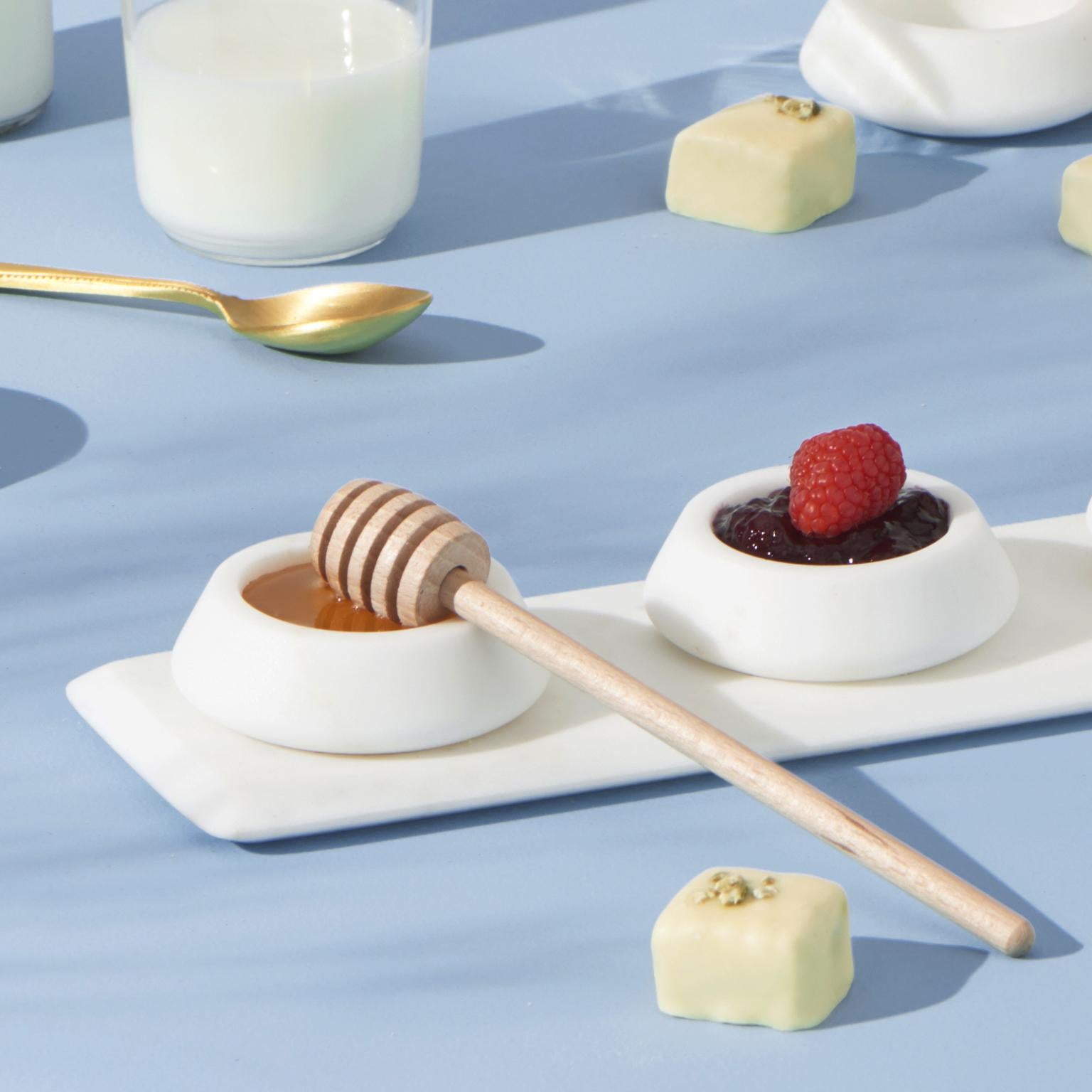 Condiments Tray with Bowls in Michelangelo Marble by Colominas, Italy ...