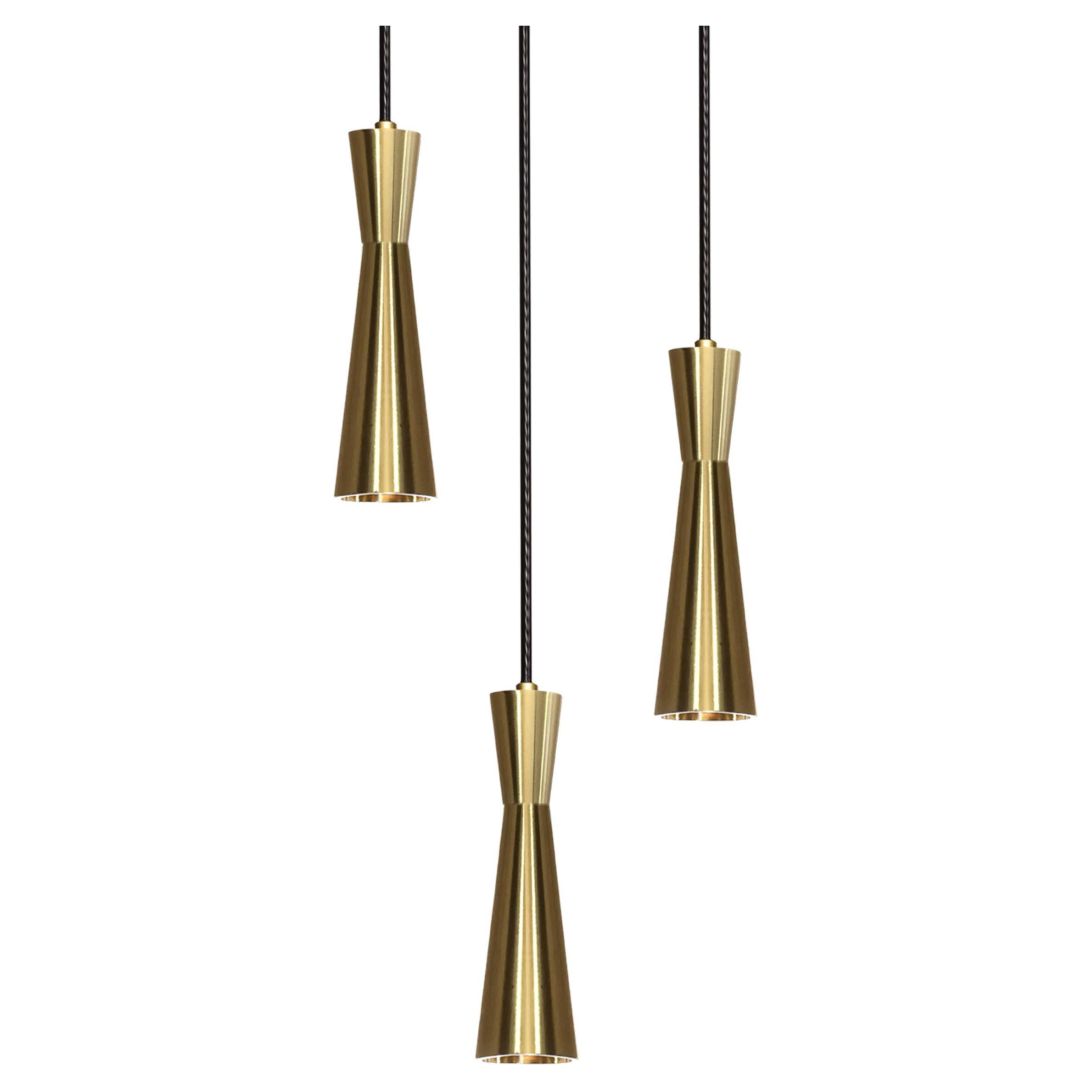 Cone Cluster, 3 Piece, Lamp and Shade For Sale at 1stDibs
