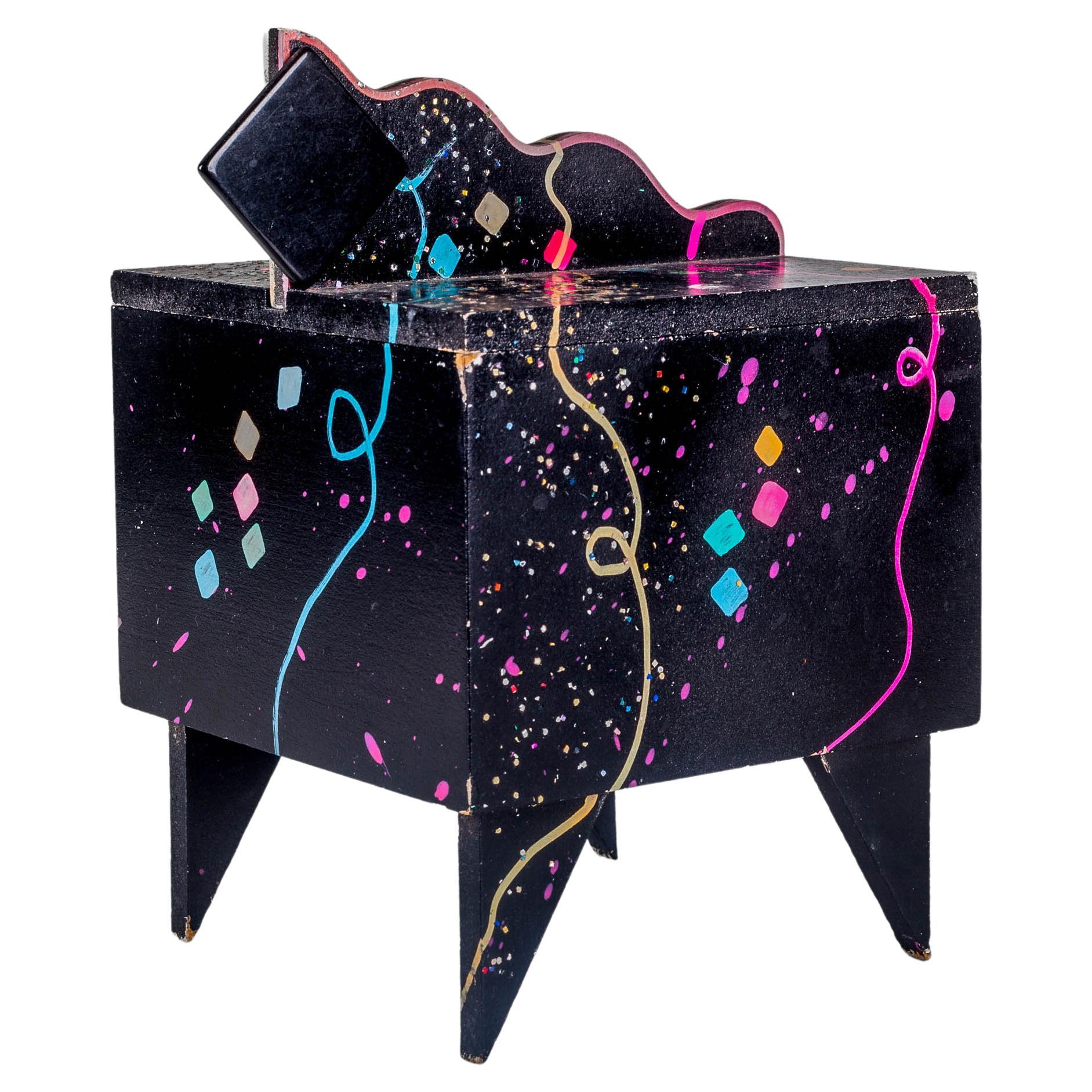 1980s Post Modern Memphis Style Lacquered Handmade Box by Hollis ...