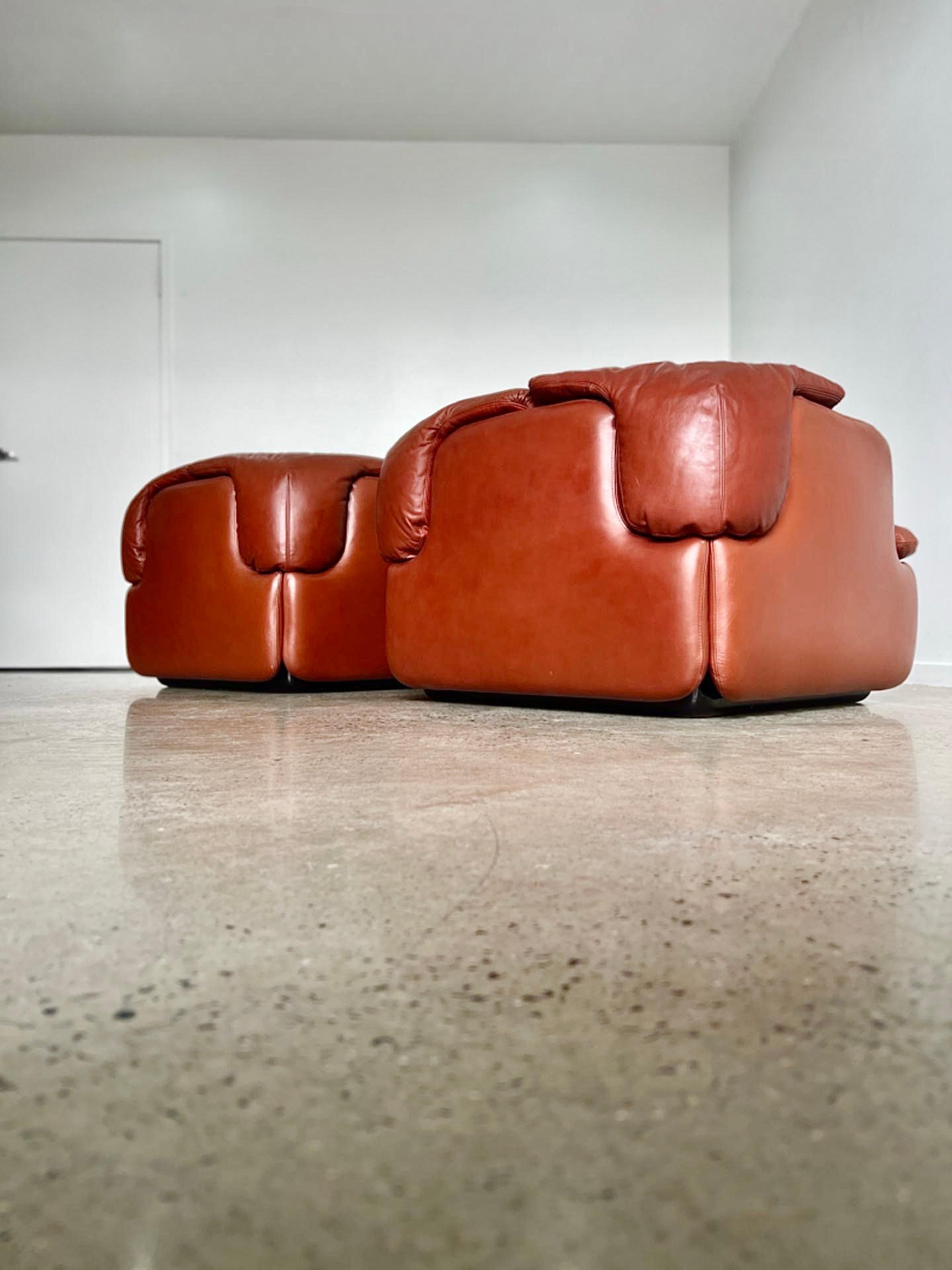 Confidential Alberto Rosselli for Saporiti Set Sofa For Sale at 1stDibs