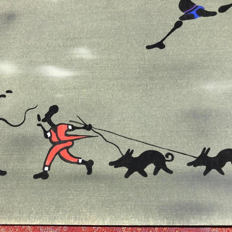 Congo Artist Rene Bokoko Imaginative African Human Gouache at 1stDibs