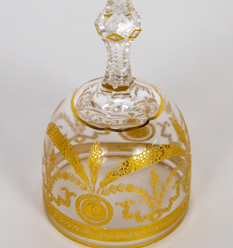 Congress Style Gilt Crystal Claret Wine Glass by Saint-Louis For Sale ...