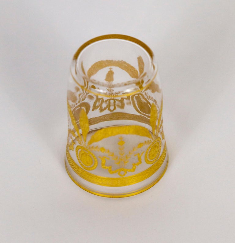 Congress Style Gilt Crystal Tumblers by Saint-Louis, Set of 11 For Sale ...