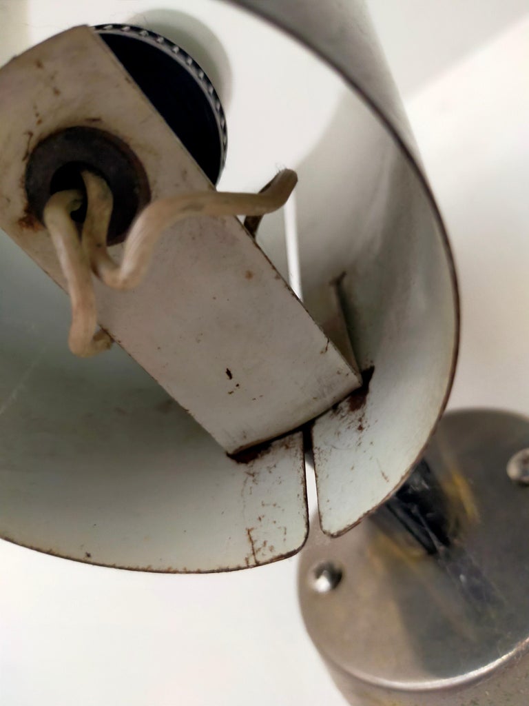 Conical Black Metal Sconce by Lita For Sale at 1stDibs