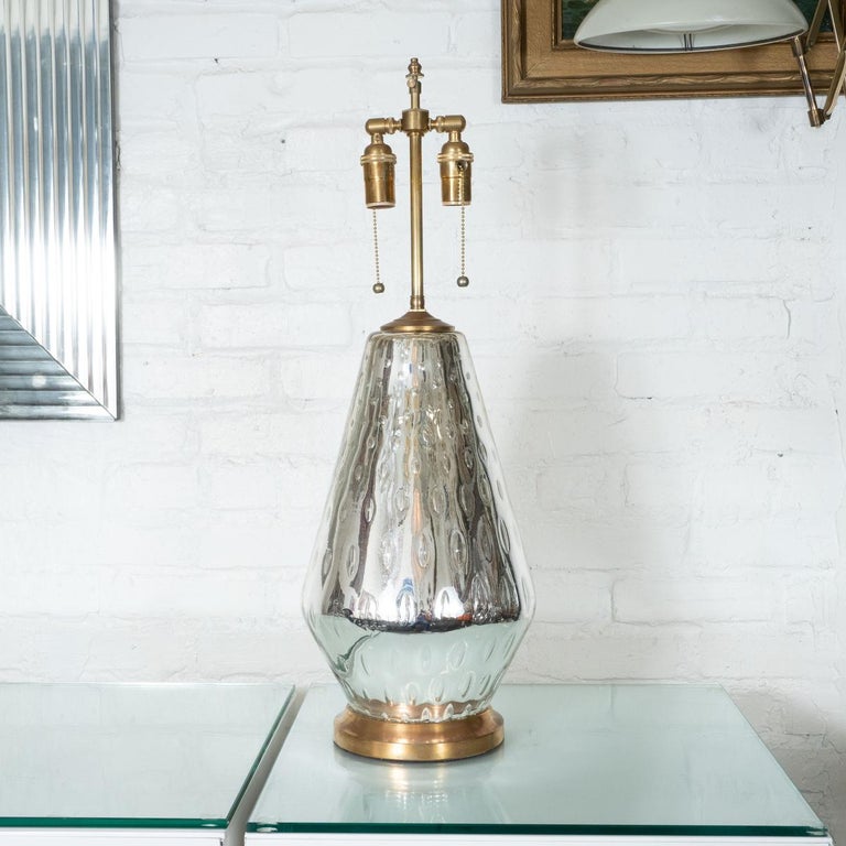 Conical Mercury Glass Lamp For Sale at 1stDibs