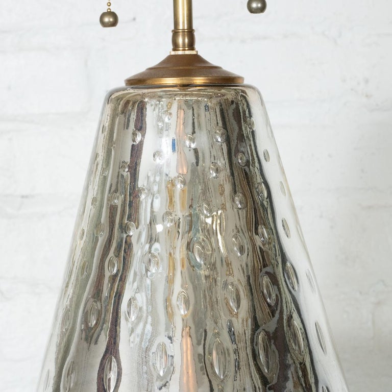 Conical Mercury Glass Lamp For Sale at 1stDibs