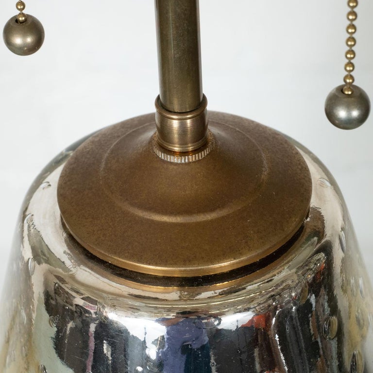 Conical Mercury Glass Lamp For Sale at 1stDibs