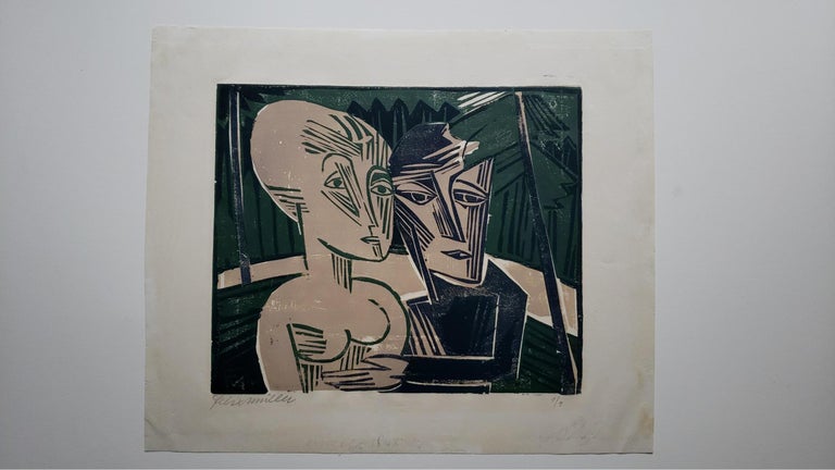 Conrad Felixmuller - Meschen im Wald For Sale at 1stDibs