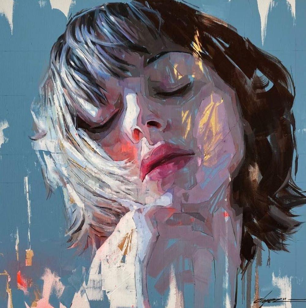 Conrado López - "Capricornio," Oil Painting at 1stDibs