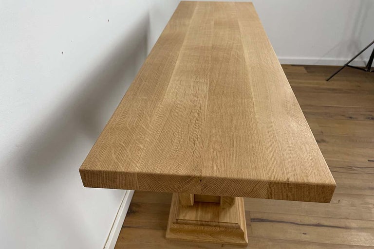 Console Art Deco Style in oak with Curved Legs from Germany For Sale at ...