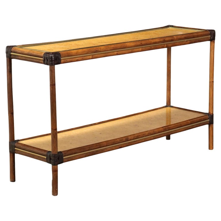 Console Bamboo Italy 1980s For Sale at 1stDibs