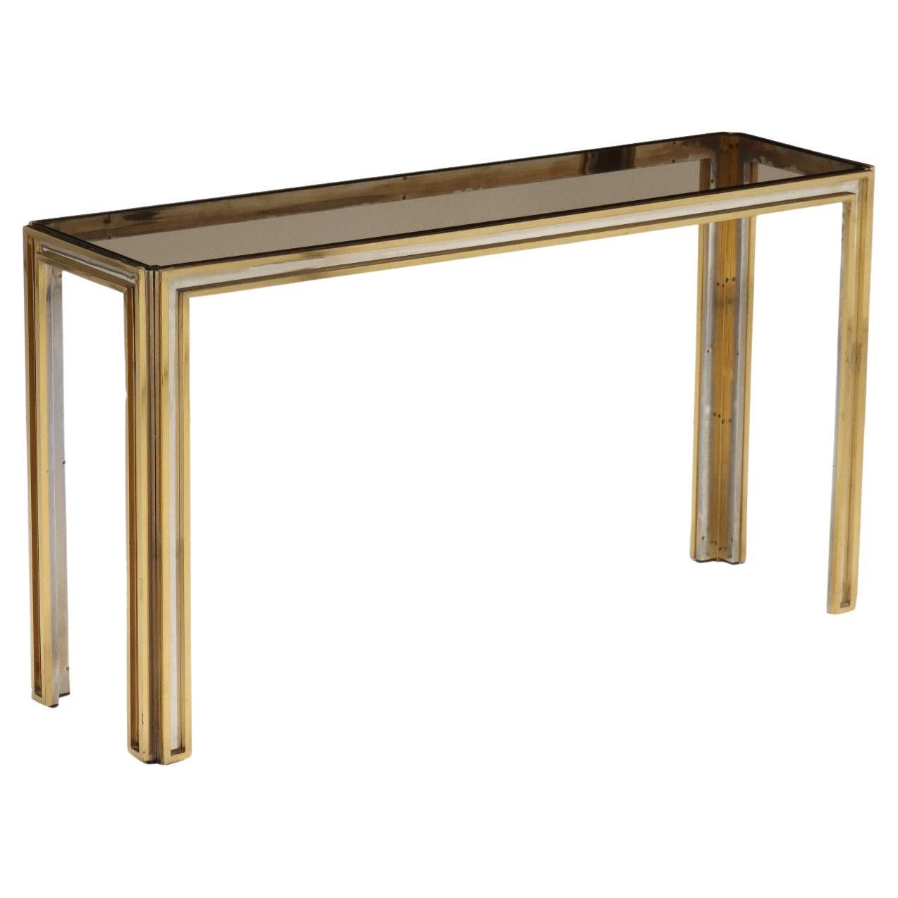 Gilt brass console, 1970's at 1stDibs