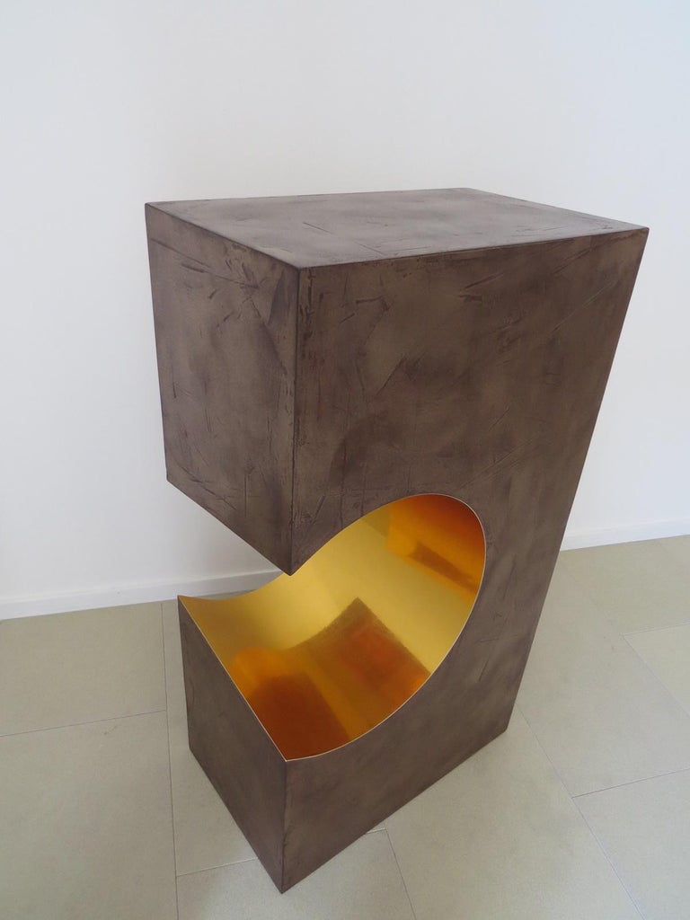 Console "C-Pillar", Side Table, Bronze For Sale at 1stDibs