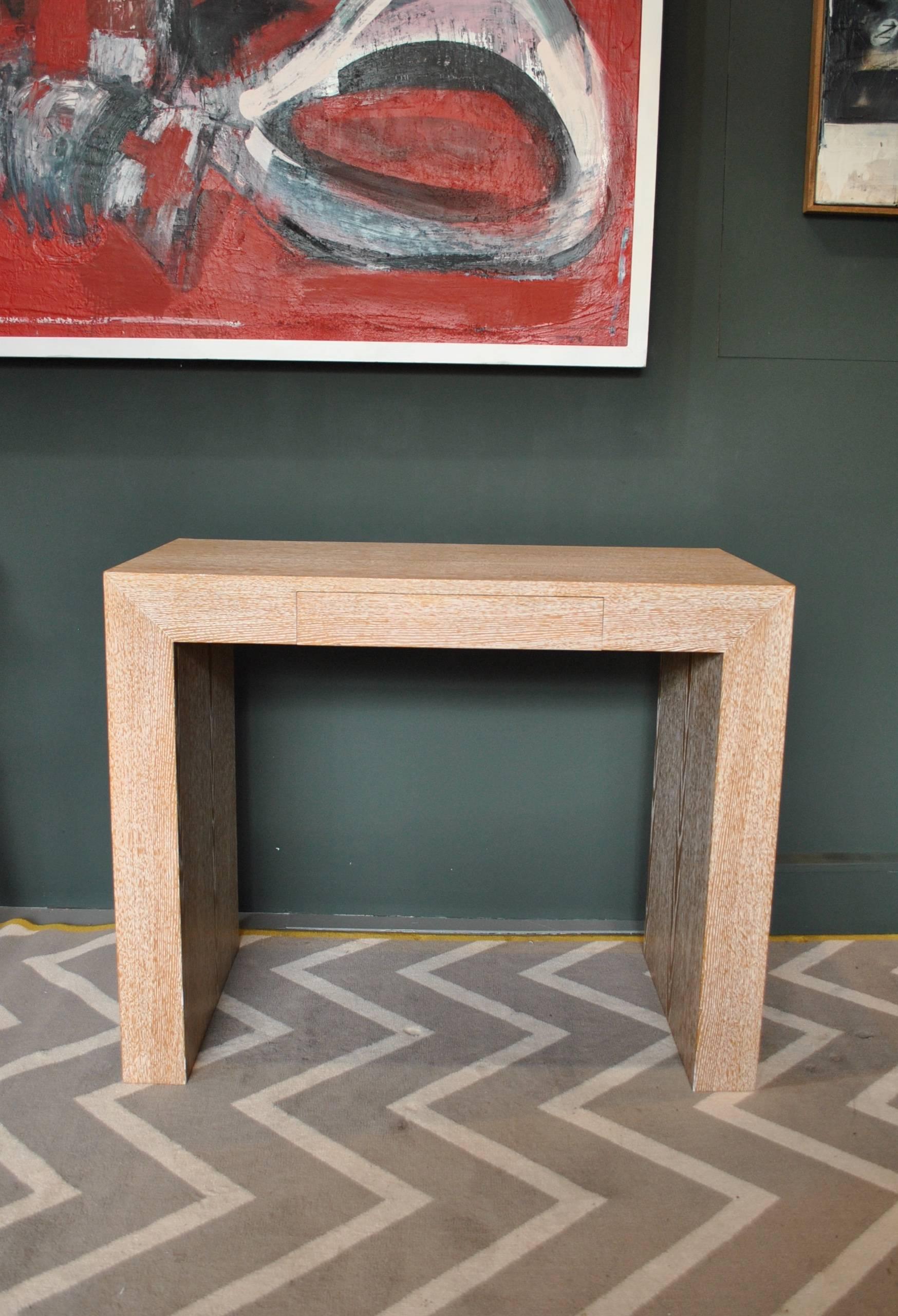 Console Desk in Limed Oak at 1stDibs | limed oak desk