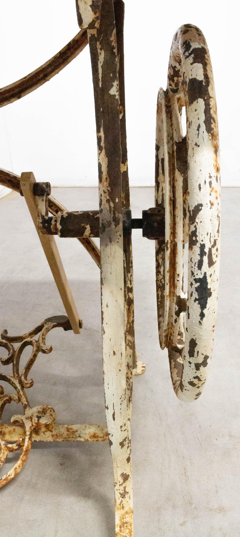 Console or Side Table Beech Top and Sewing Machine Holder, French For ...