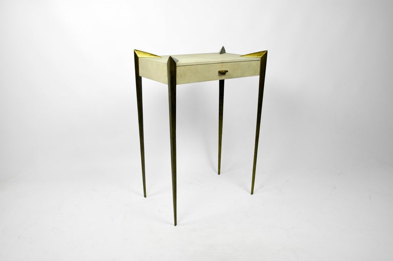 Console Table Circini in Shagreen by Ginger Brown For Sale at 1stDibs