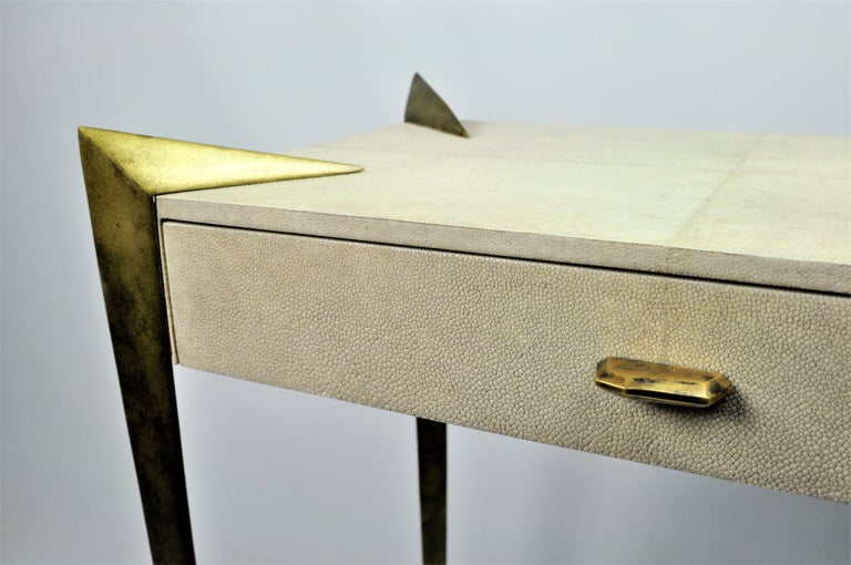 Console Table Circini in Shagreen by Ginger Brown For Sale at 1stDibs