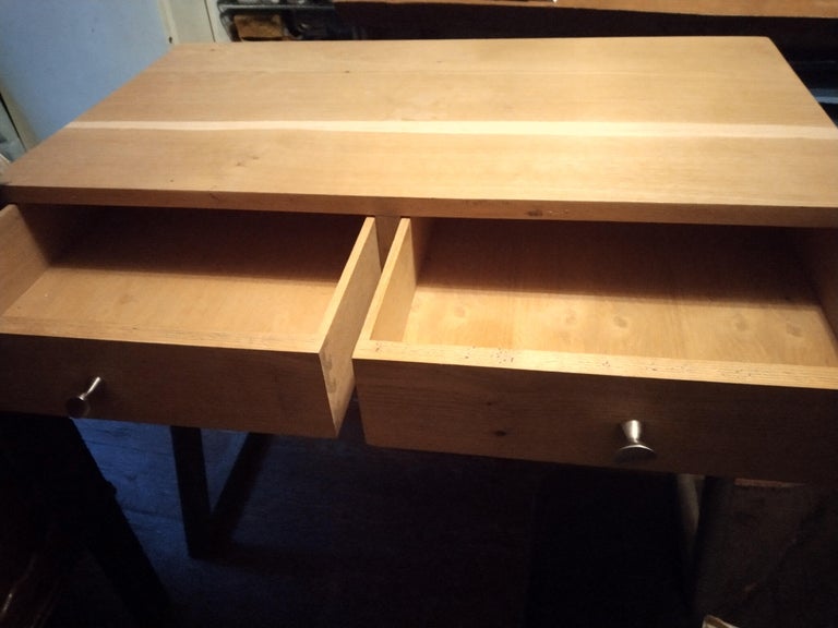 Console Table Desk Solid Wood Computer Writing Office Desk with Drawers ...