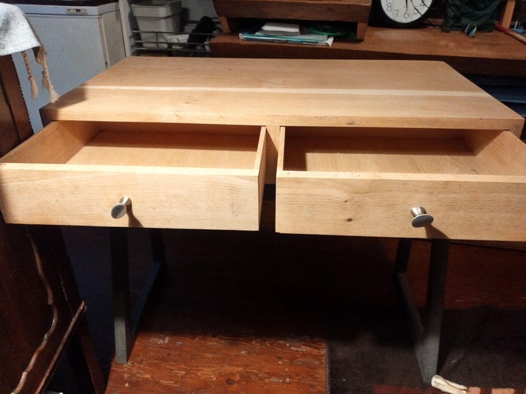 Console Table Desk Solid Wood Computer Writing Office Desk with Drawers ...