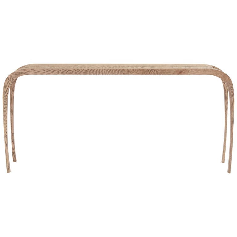 Console Table, hand crafted, solid ash, edition No 5 of 5. For Sale at 1stDibs