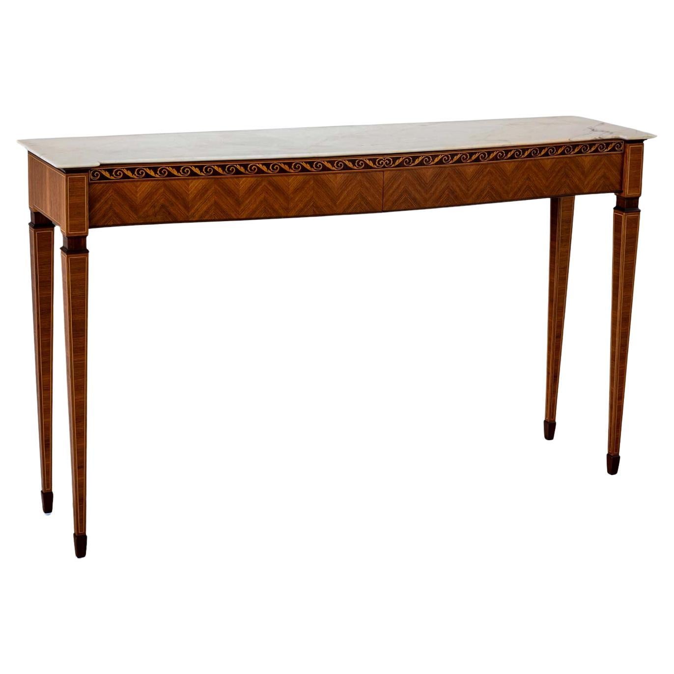 A beechwood suspended console, Italy, 1950s For Sale at 1stDibs