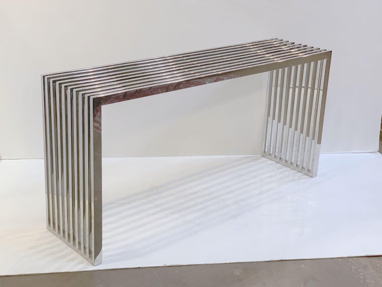 Console Table Of Chrome By Eichholtz At 1stdibs