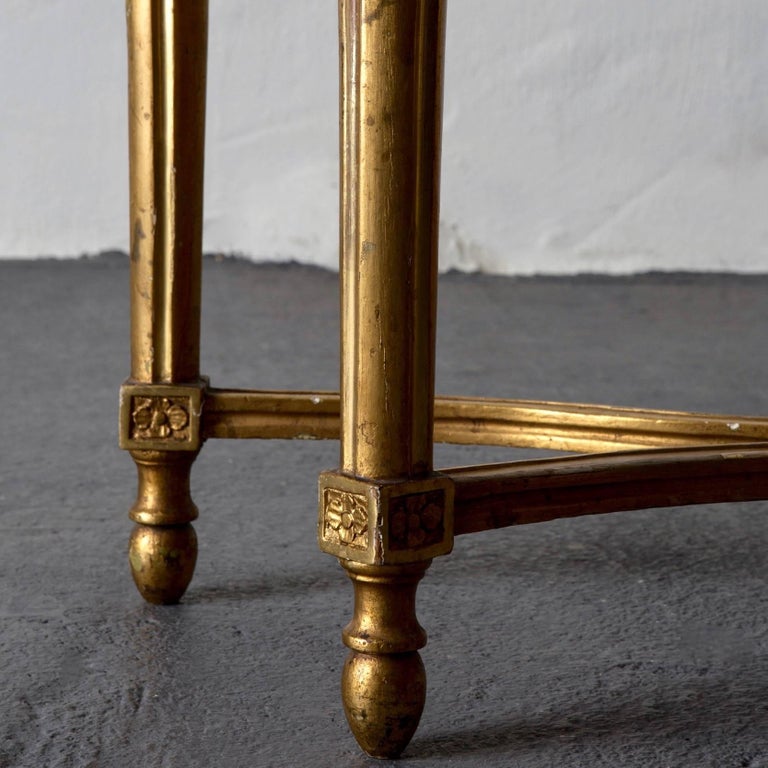 Console Table Swedish Gustavian Gilded Stone Top Neoclassical, Sweden ...