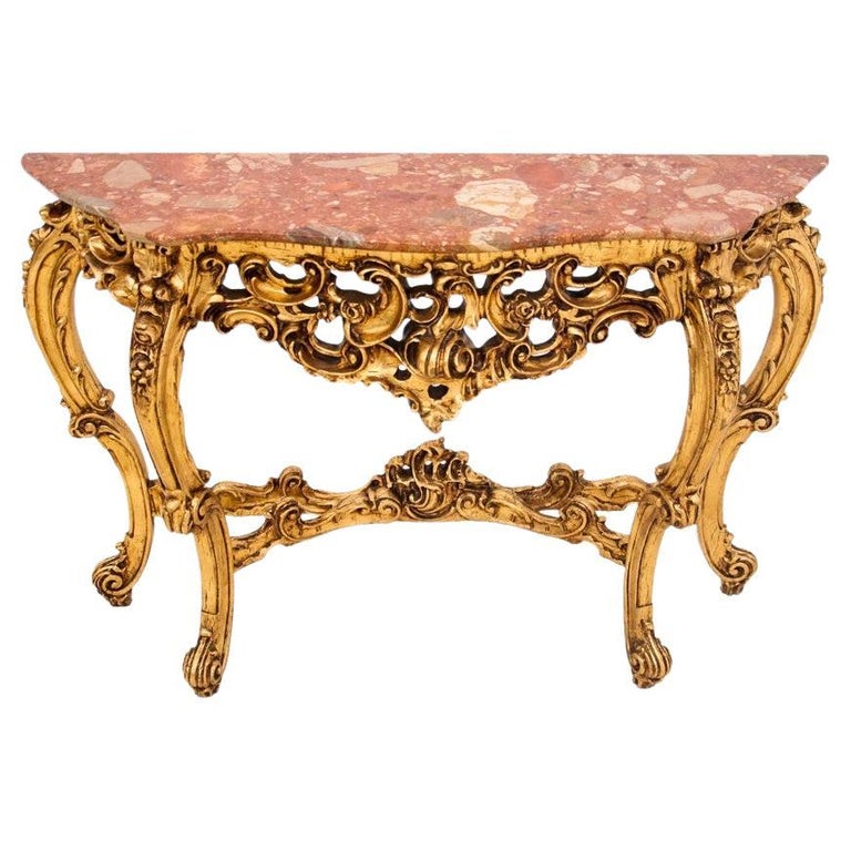 Table console avec plateau en marbre, France, vers 1940. En vente sur ...