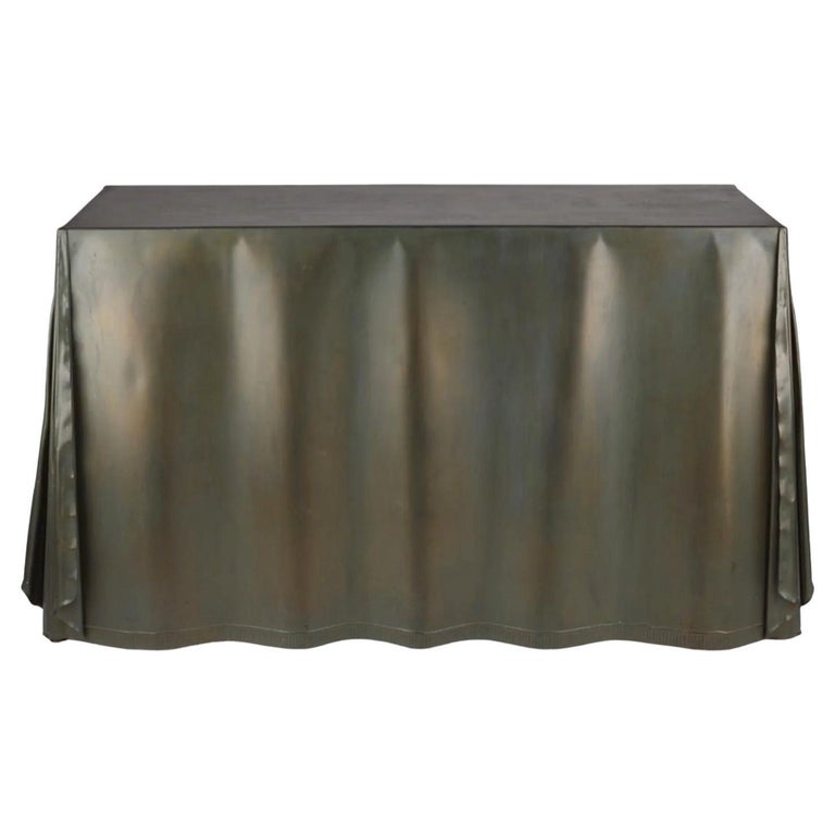 Console Table with Galvanized Steel with Bronze Finish For Sale at ...
