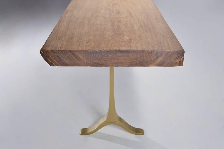 Console Table, One Slab Antique Hardwood, Cast Base by P. Tendercool in ...