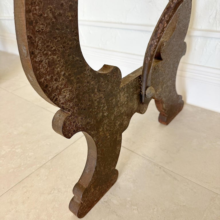 Console Tables with Stone Tops and Iron Bases in 18th Century Style ...