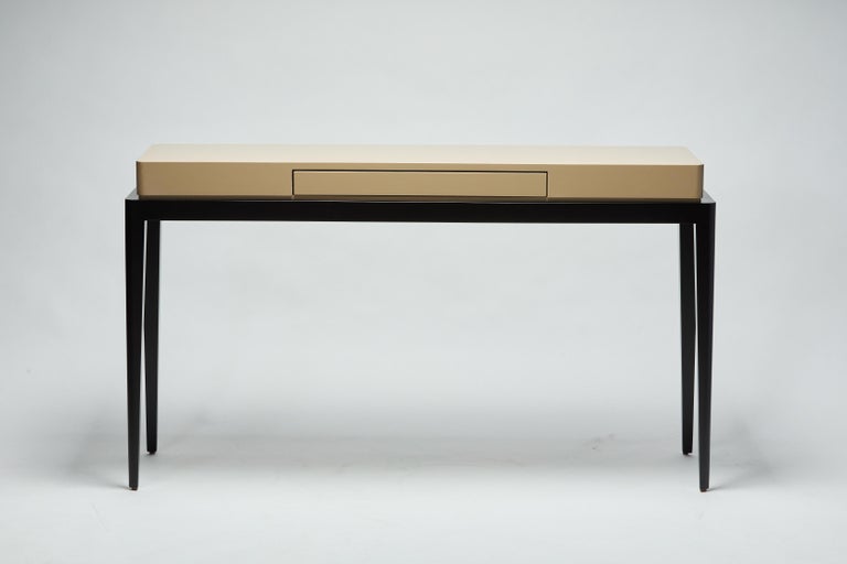 Console, TARA by Reda Amalou, 2020, Beige Lacquer Top, Walnut, 160 cm ...