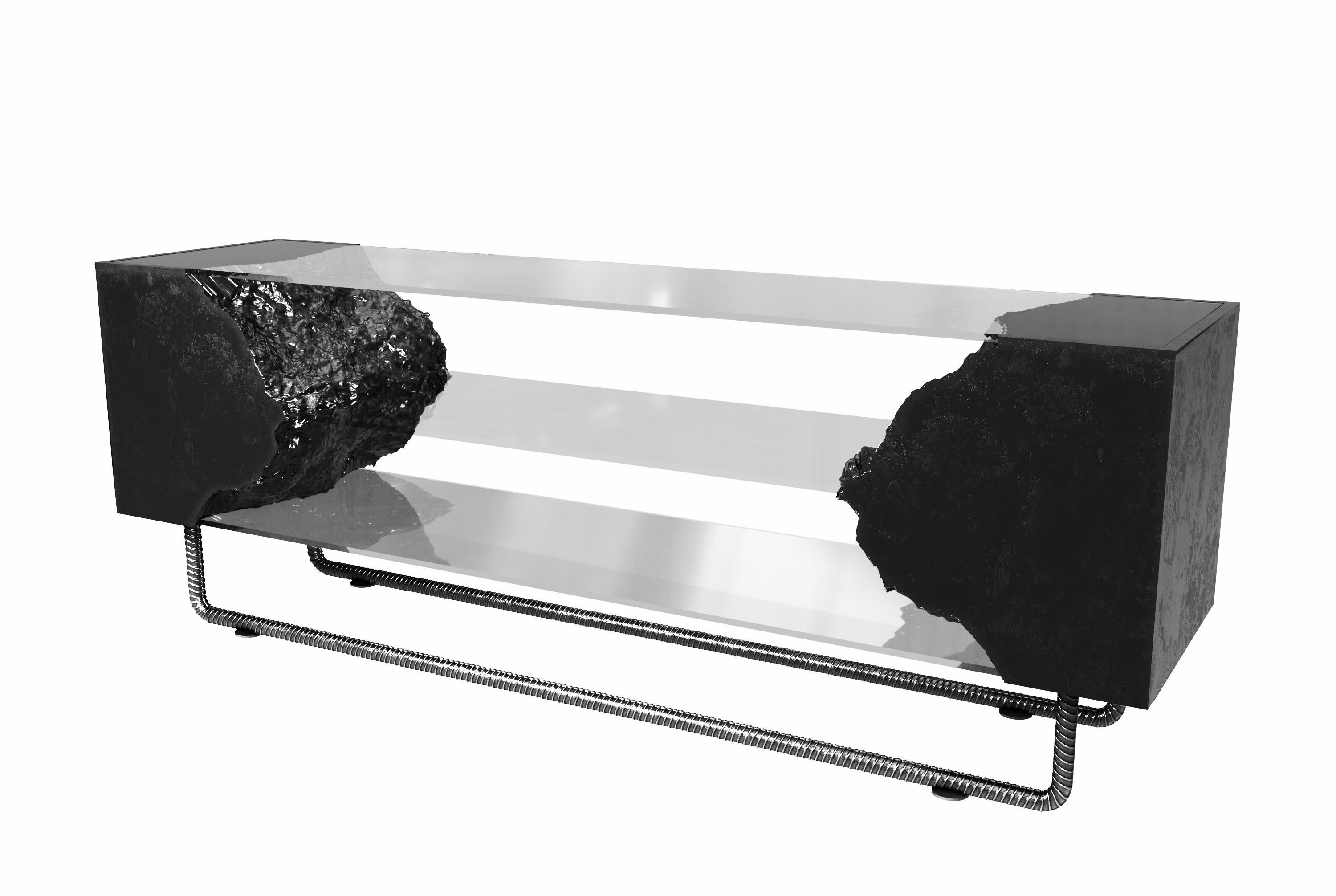 Console / TV Table Break Free Collection from Glass and Wood for Wild ...