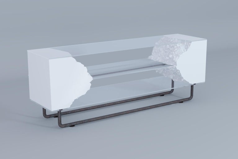 Console / TV Table Break Free Collection from Glass and Wood for Wild ...