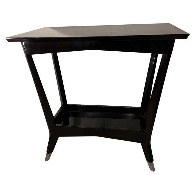 Console with Bar in Wood and Chrome, France, 1920, Art Deco For Sale at ...