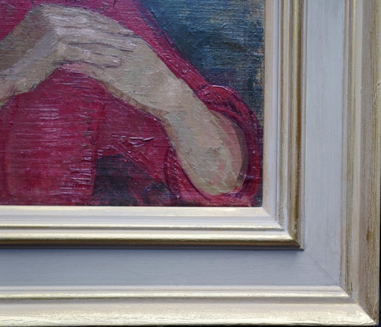 Constance Anne Parker - Lady in Red Portrait - British Post ...