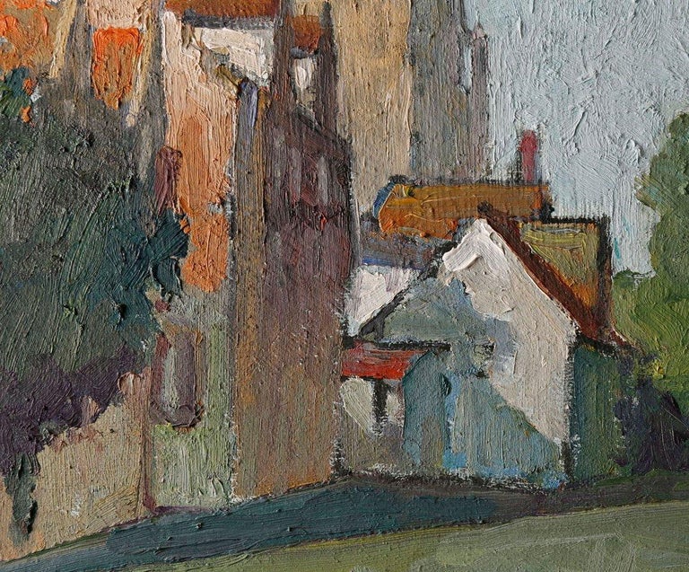 Constantin Kluge - 20th century Bruges Riverscape naturalistic ...