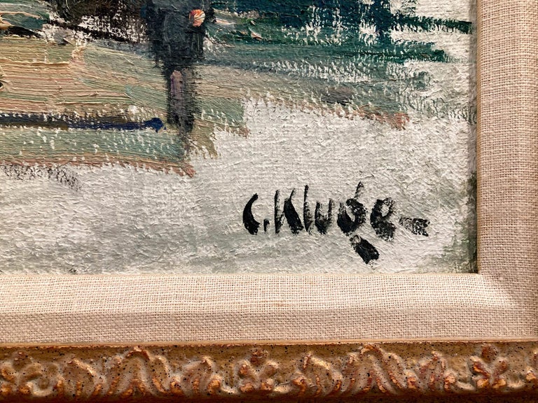 Constantin Kluge - "Parisian Street Scene" French Post-Impressionist ...