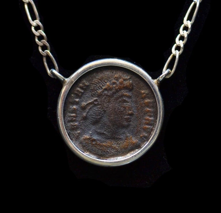 Constantine the Great Coin Silver Necklace For Sale at 1stDibs ...