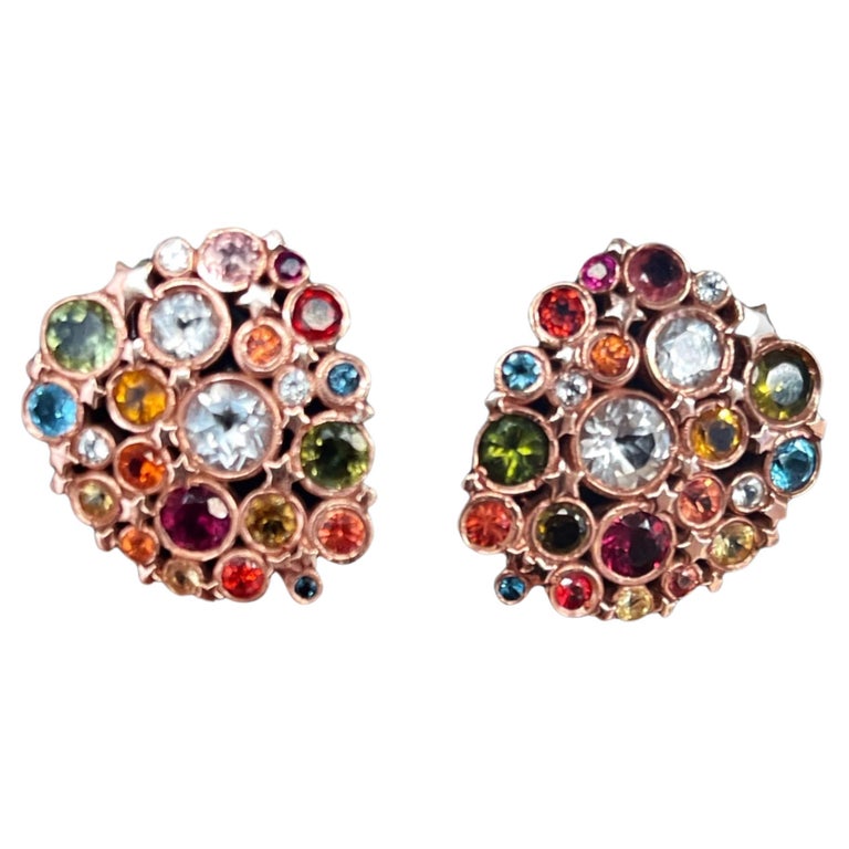 Constellation Candy Cluster Studs Precious and Semi Precious Stones For ...