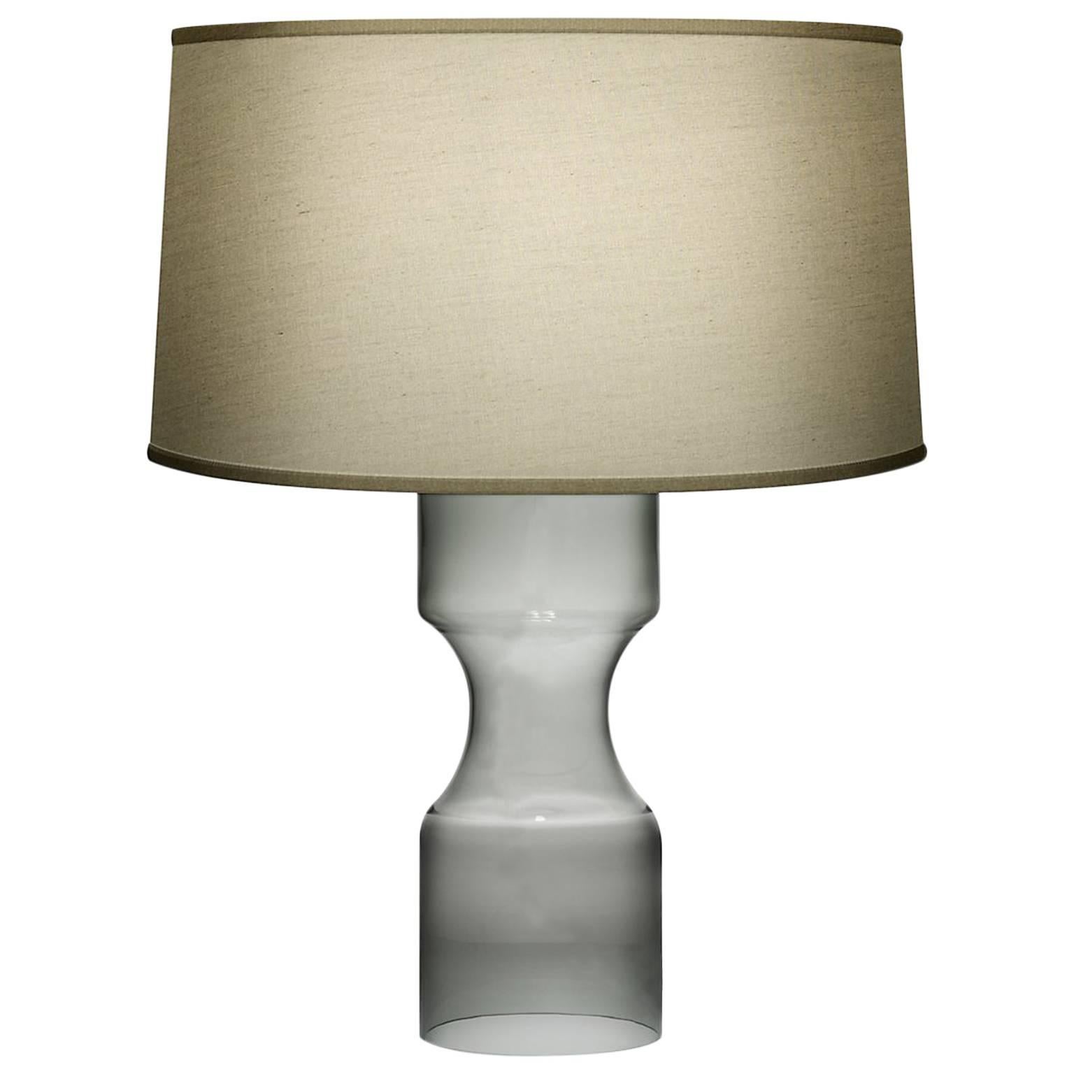 Constrictor Gray Handblown Modern Glass Table Light, Made in the USA ...