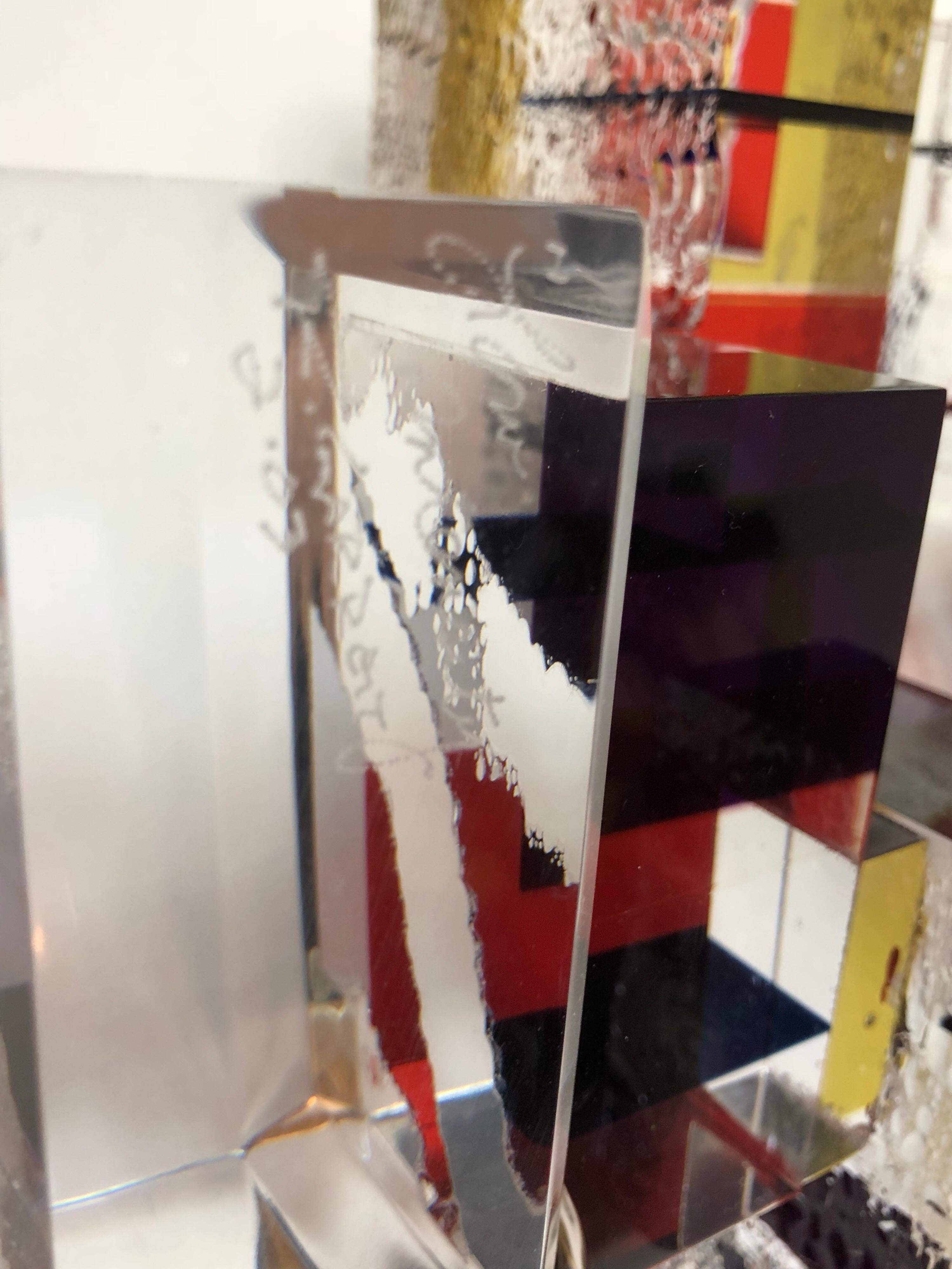 Constructivist Colorful Lucite Sculpture by Rod Garrett, 2003 at 1stDibs