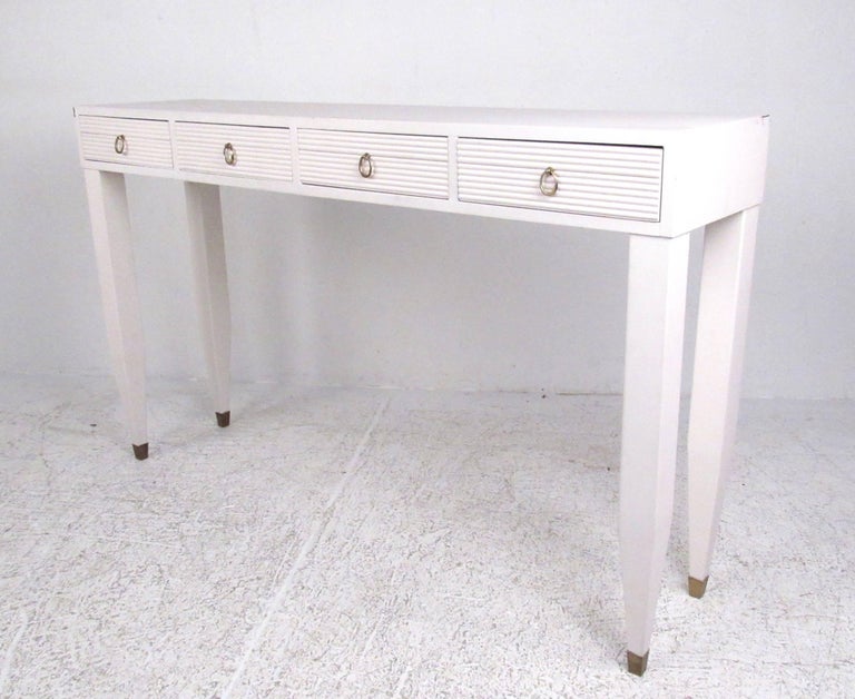Contemporary Modern Four-Drawer Console Table For Sale at 1stDibs
