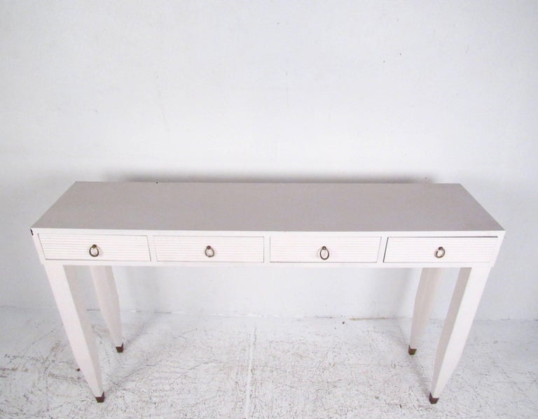 Contemporary Modern Four-Drawer Console Table For Sale at 1stDibs