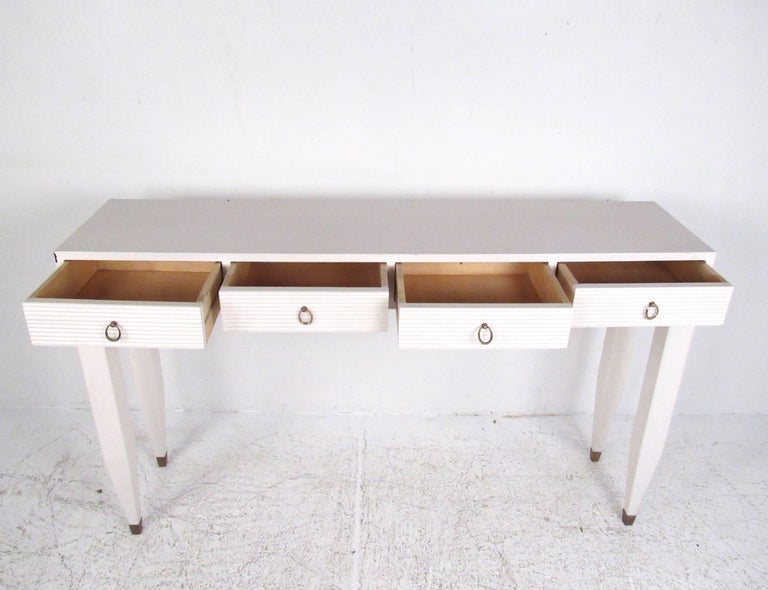 Contemporary Modern Four-Drawer Console Table For Sale at 1stDibs