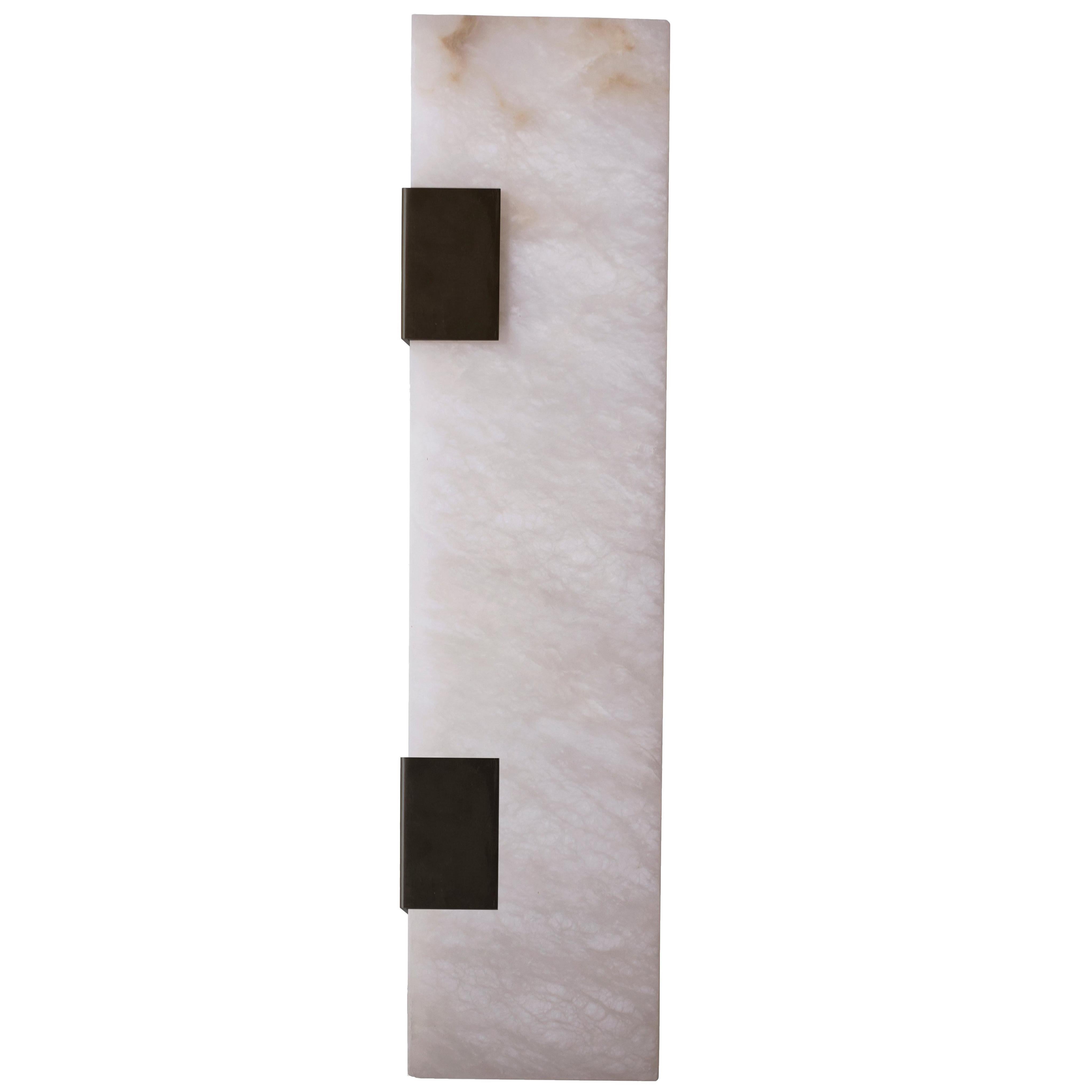 Contemporary 003-2C Sconce in Nickel and Alabaster by Orphan Work, 2018 ...