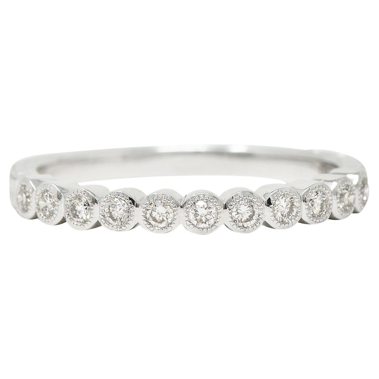 Handcrafted 0.19 Carat Diamonds 18 Karat Yellow Gold Band Ring For Sale ...