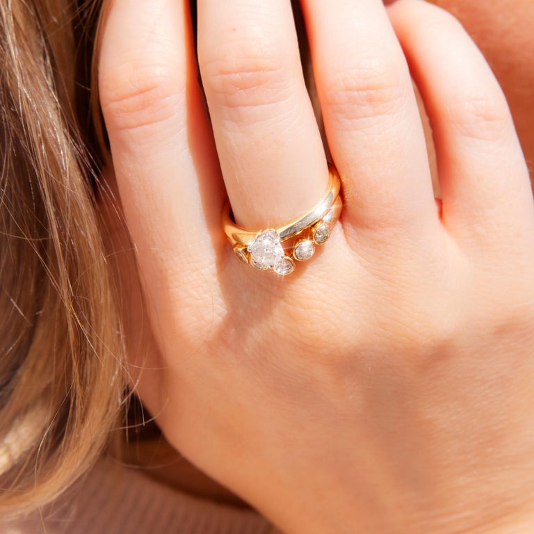 Contemporary 0.50 Carat Solitaire Diamond 18 Carat Yellow Gold ...