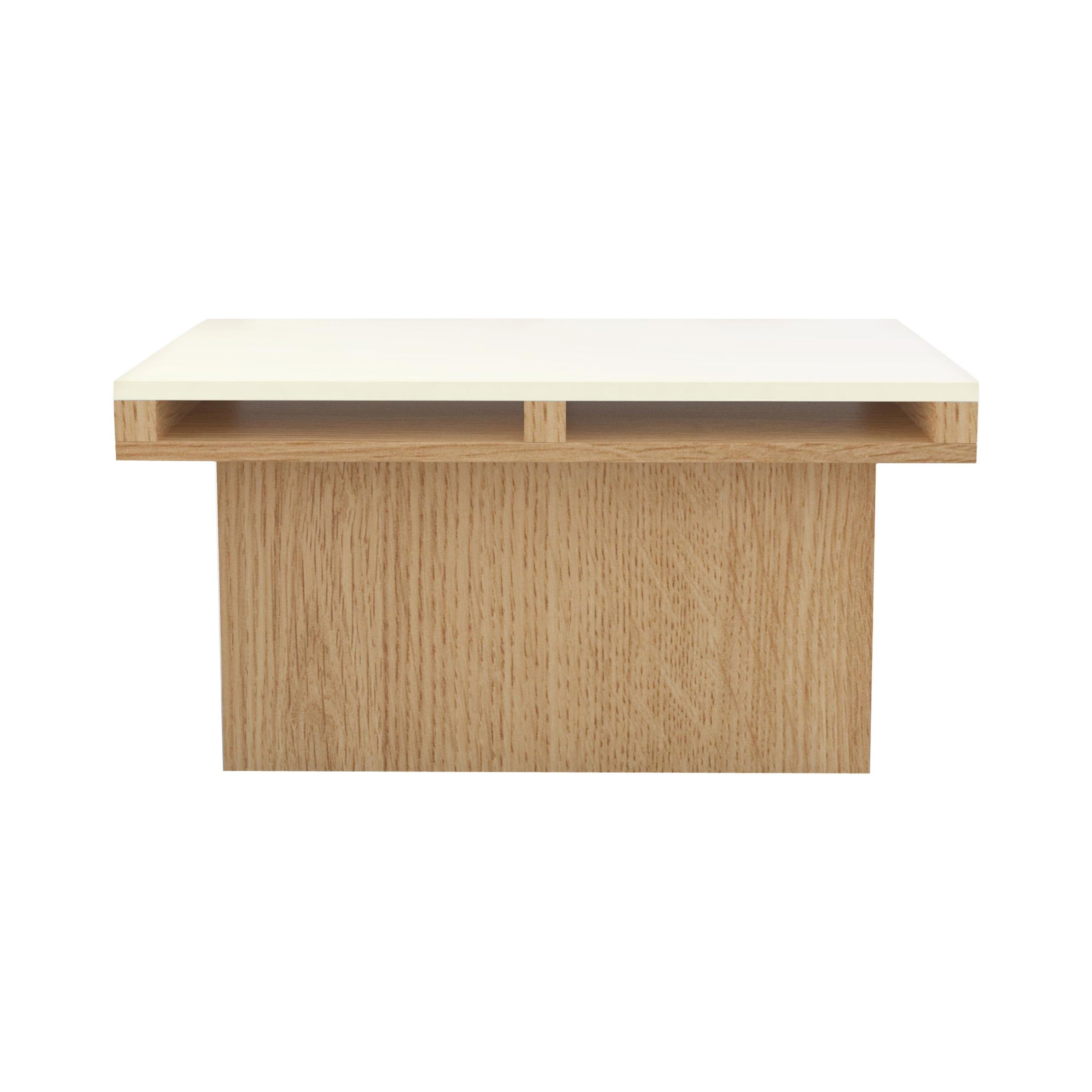 Contemporary 102 Coffee Table in Oak and White by Orphan Work For Sale ...