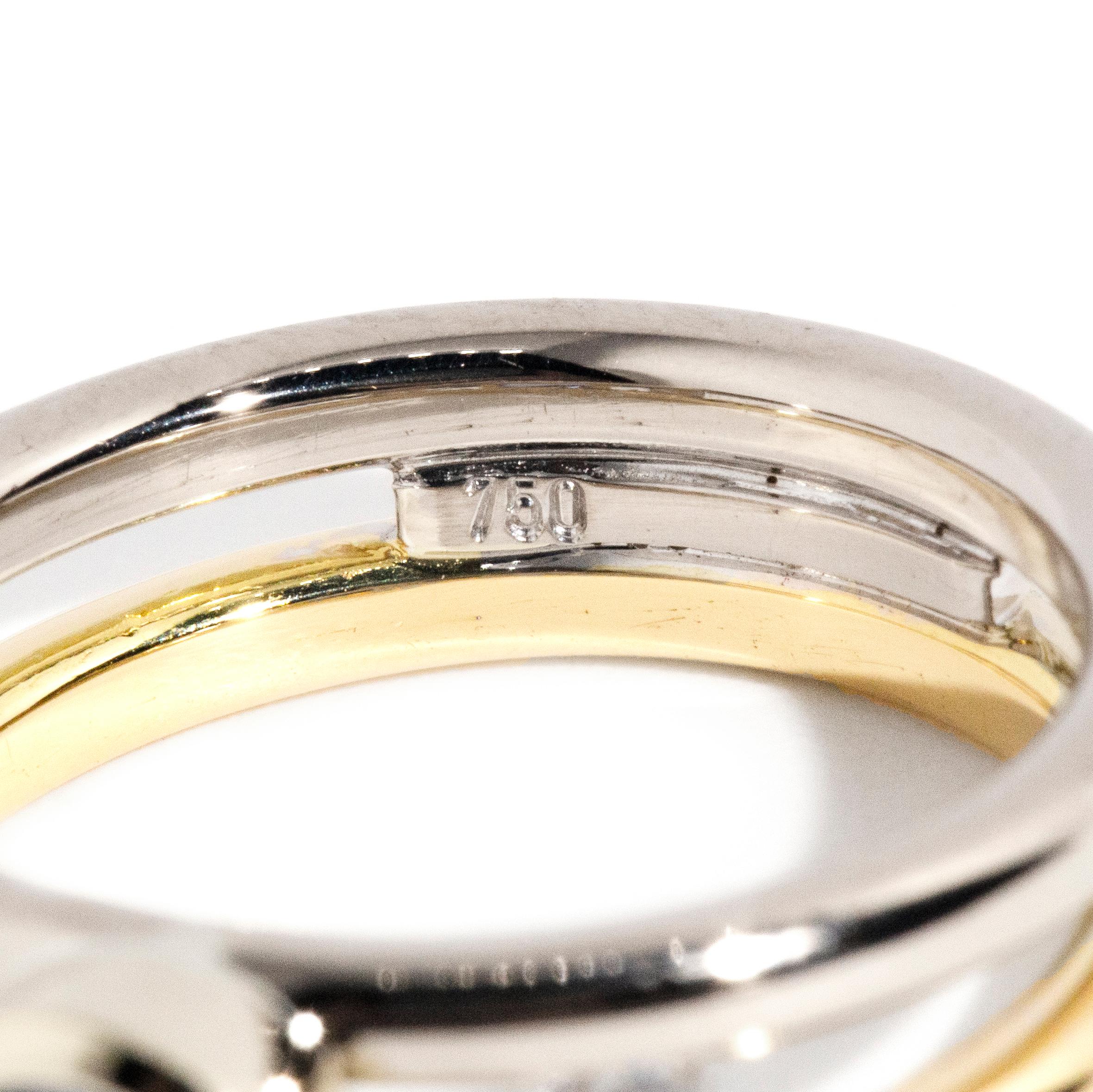 Contemporary 18 Carat Gold 0.88 Carat Ceylon Sapphire and Diamond ...